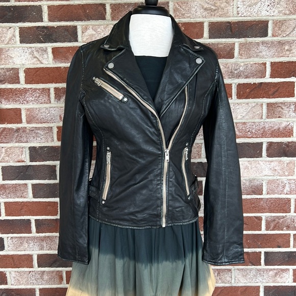 mauritius | Jackets & Coats | Mauritius Sofia Leather Jacket In Black ...